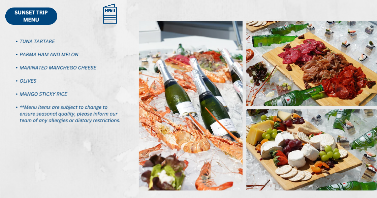 Sunset trip Menu